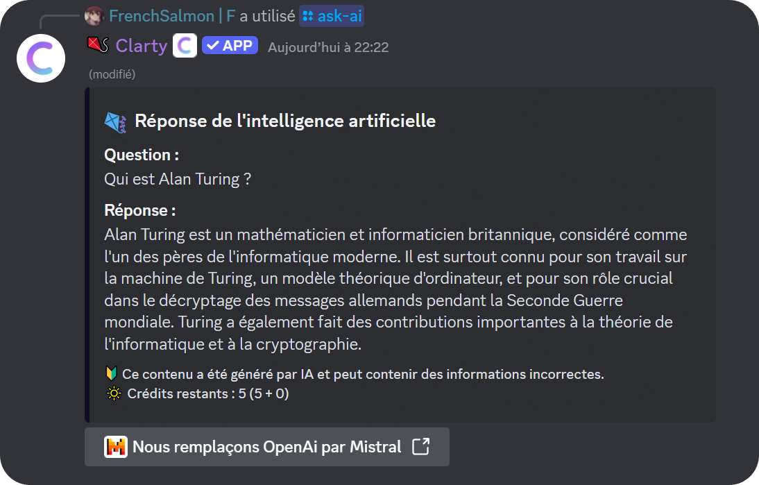 Intelligence artificielle - Clarty